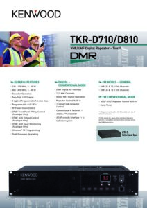 Kenwood NXR-710E Repeater Spec Sheet - Maximon Solutions